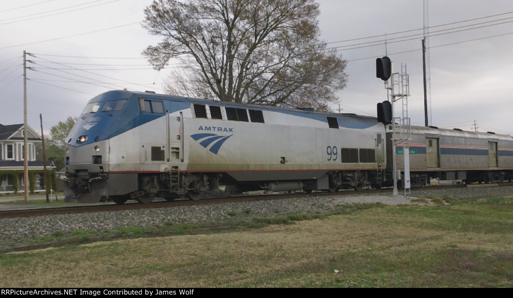 Amtrak 99 in Selma, NC