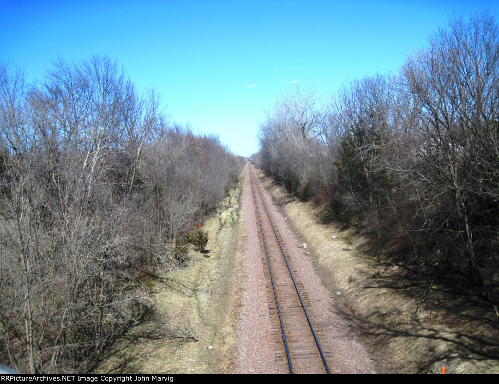 TC&W Tracks looking east off Mcknight Road Bridge