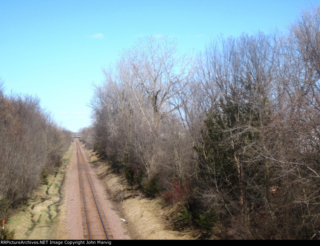 TC&W Tracks looking east off Mcknight Road Bridge