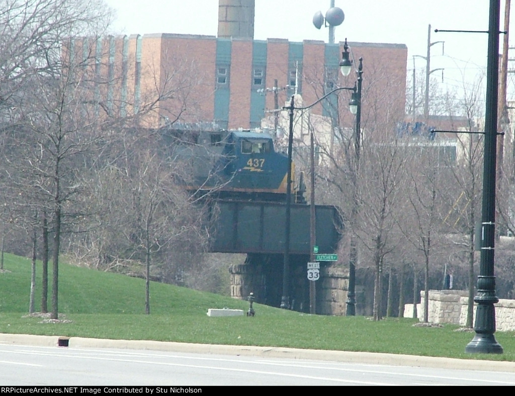 CSX crossing Long Street just west of downtown Columbus, Ohio