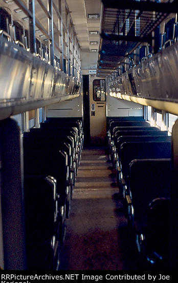 The inside of Caltrain 3702