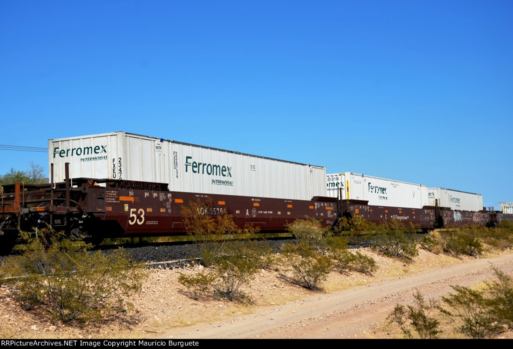 AOK Stack car with Ferromex containers