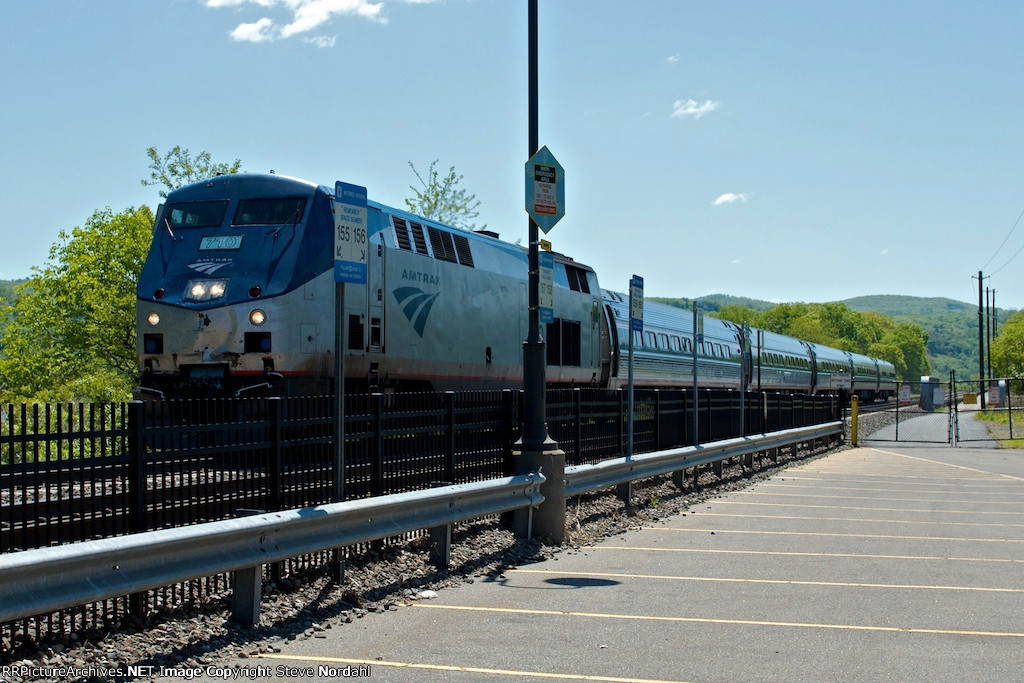 Amtrak Passenger Train on the Hudson Line