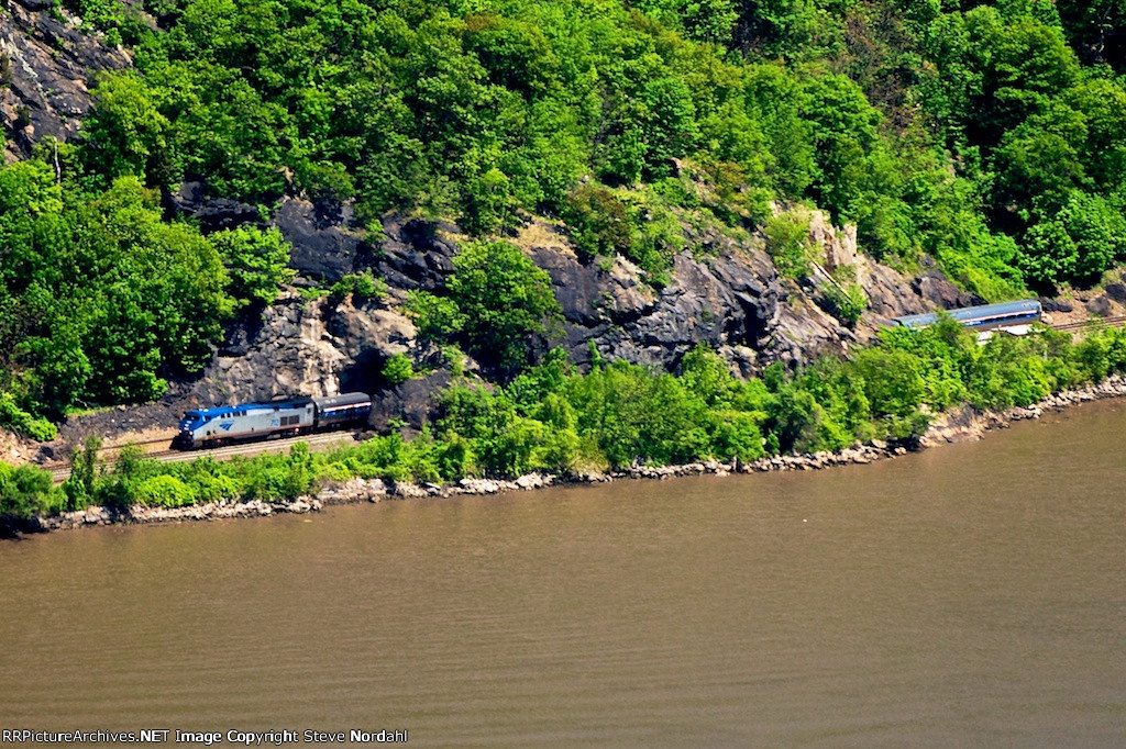Amtrak Passenger Train on the Hudson Line