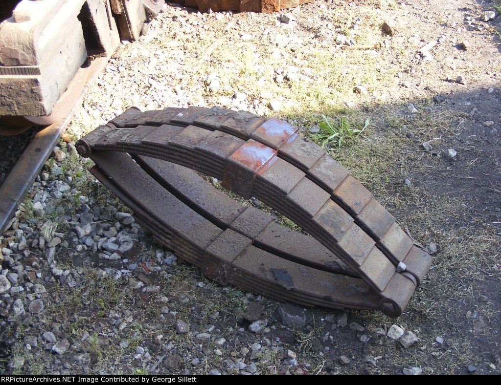 One of the massive springs that weights a little over 300 pounds