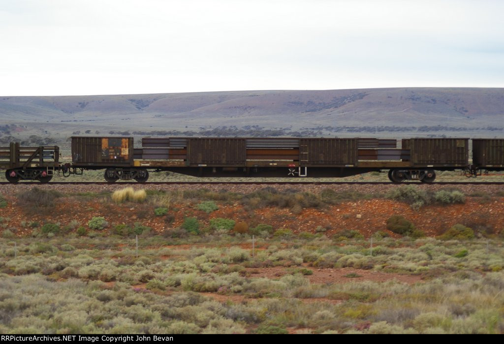 Transporting steel railway tracks