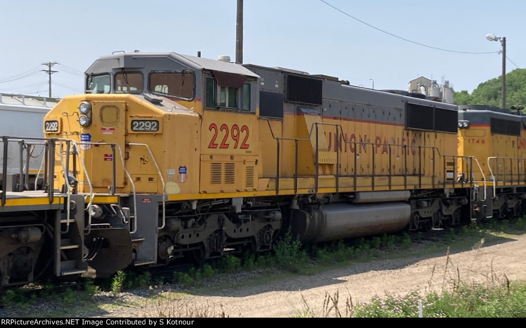 UP SD60M wide cab - St Paul MN June 2023 - xfer yard