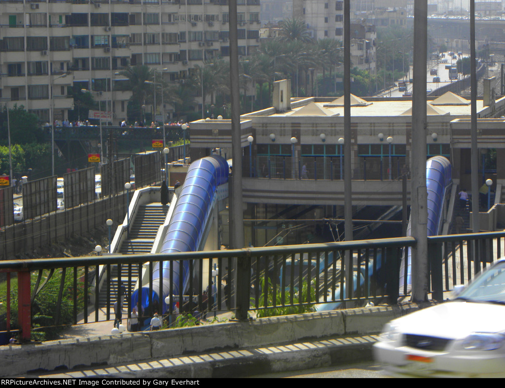 One of Cairo's raised Metro stations