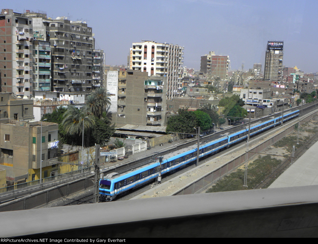 Southbound Cairo Metro Train