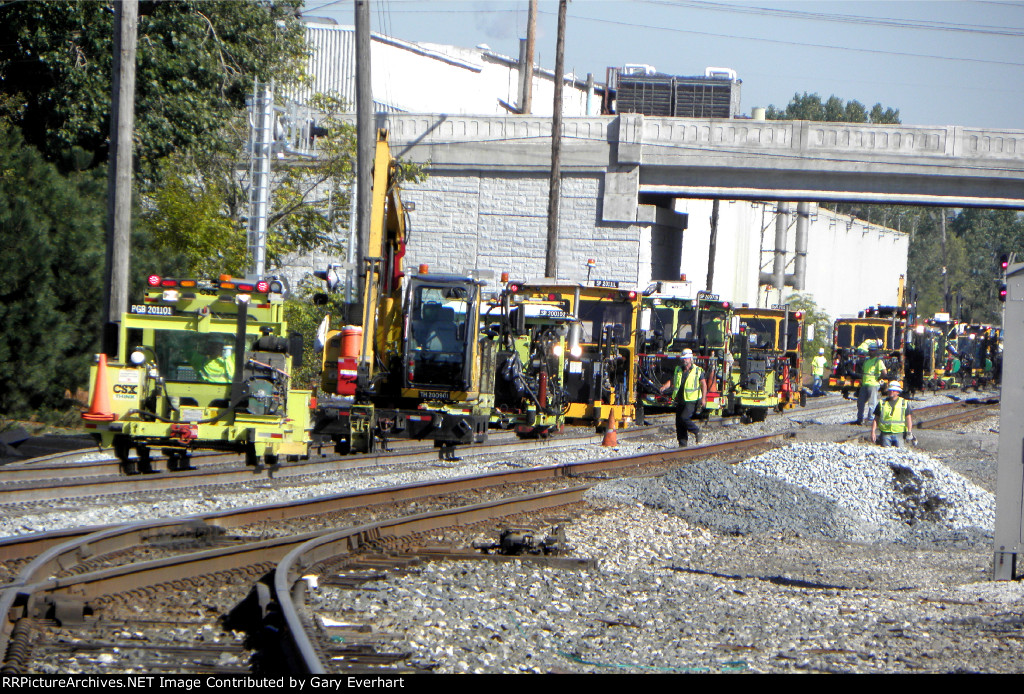 Another shot of the parade of CSX MOW Vehicles