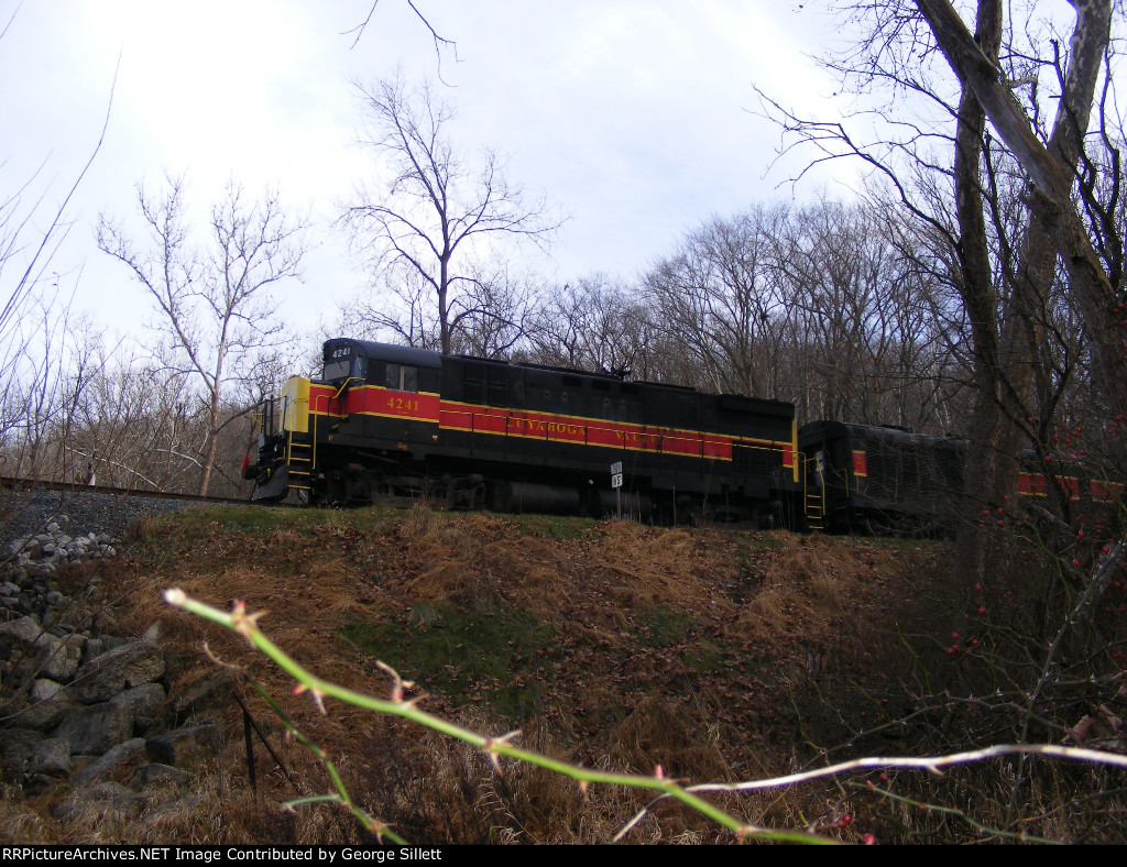 CVSR 4241 heads the rear as its train goes south.
