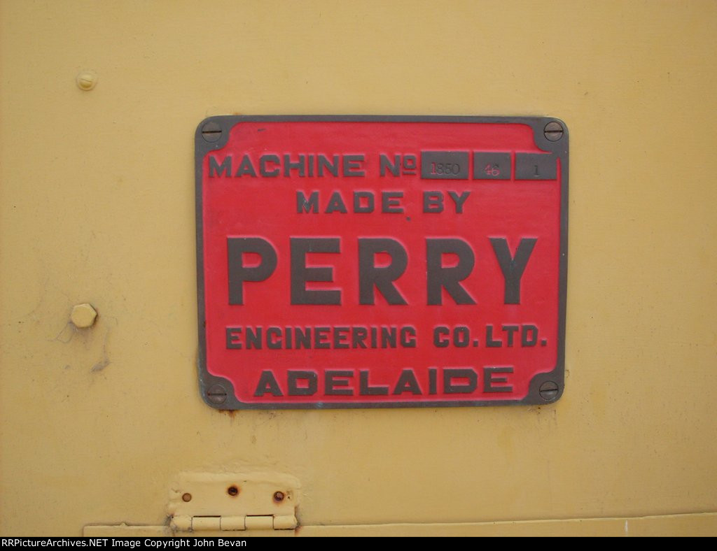 Perry "Skipper' makers plate