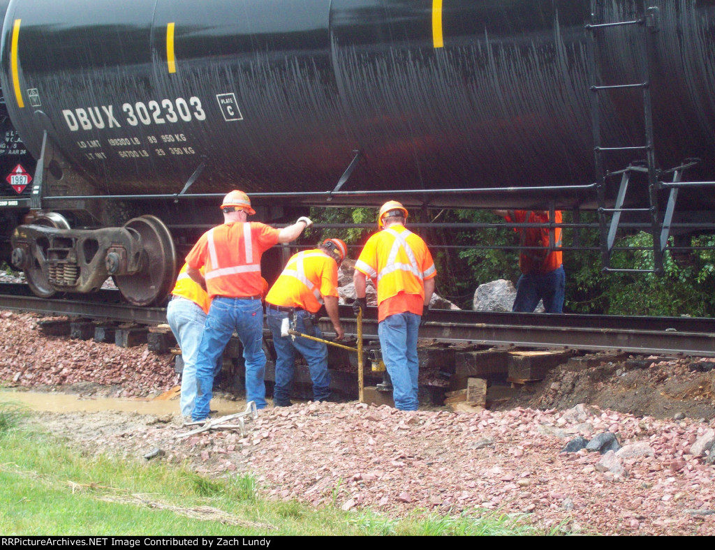 Track Ballast Washed Away