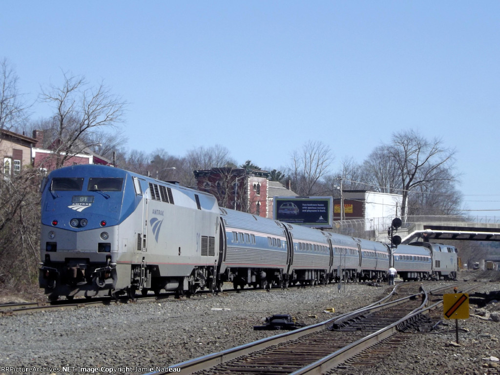 AMTRAK engines 91, 51 NECR engines 721, 4053