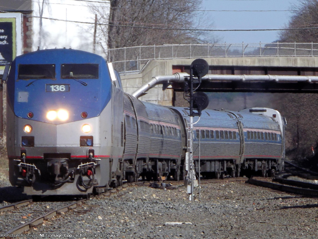 AMTRAK engine 136