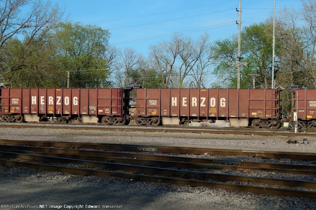 Empty Herzog ballast train