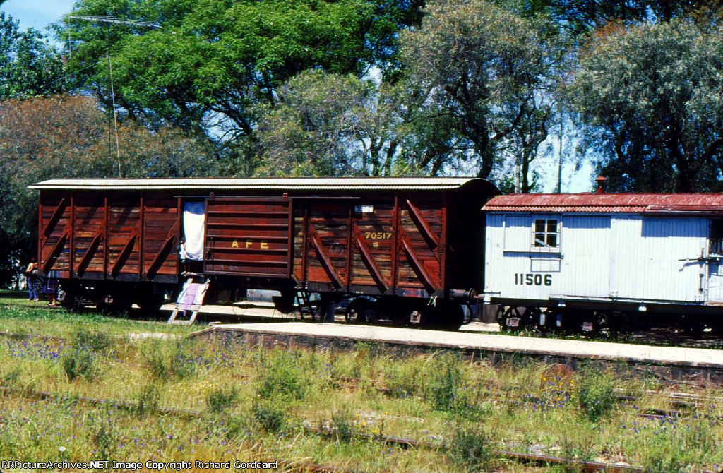 Old Box Cars are used to house RR workers
