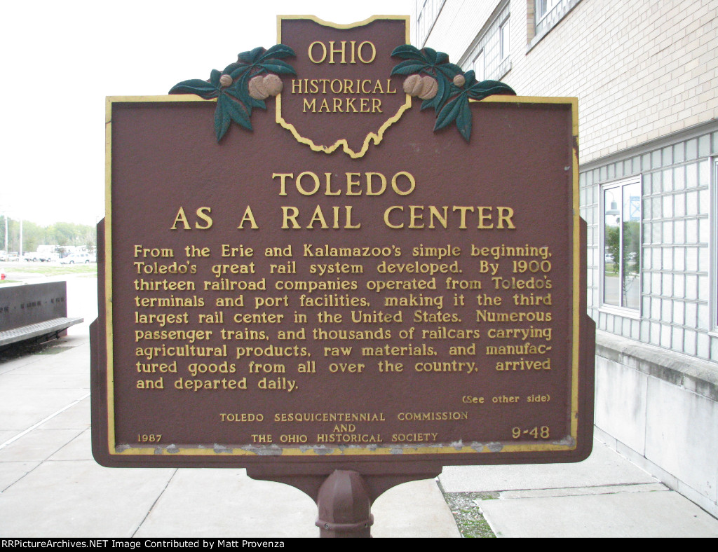 Ohio Historical marker @ Toledo Station