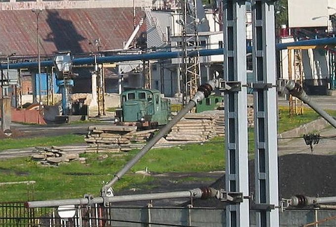 The factory engine (PKP -SM03) on terrain of sugar factory