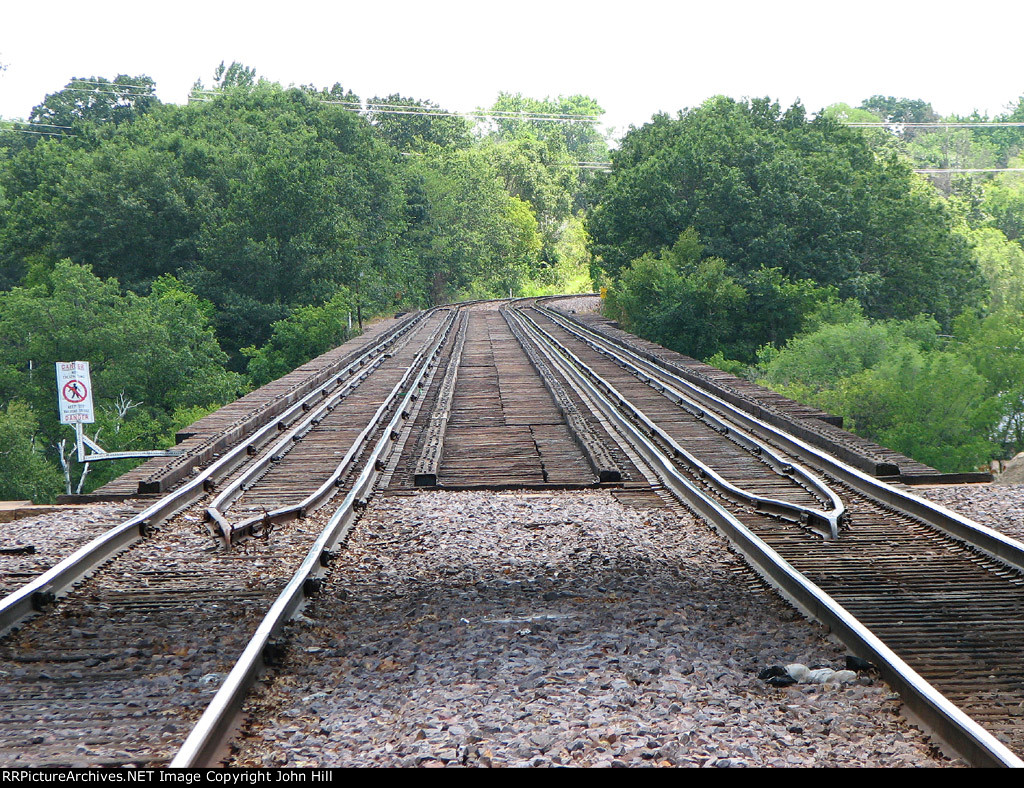 120708025 UP's ex-C&NW Chippewa River double-track high bridge
