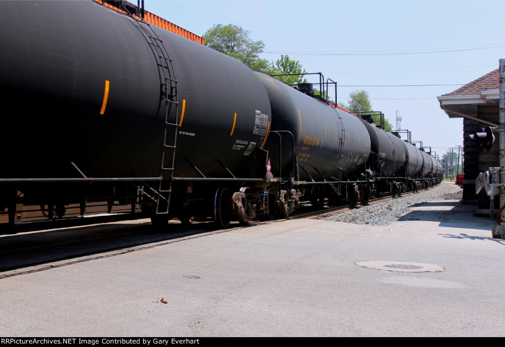 Line of tanker cars