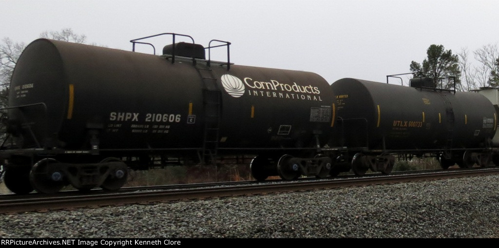 SHPX 210606 (Tank Car) and UTLX 600733 (Tank Car)