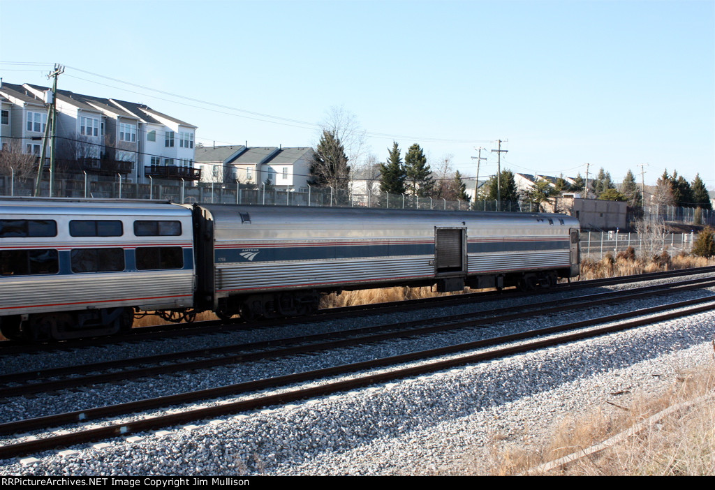 AMTK baggage car #1755 last car on train 91