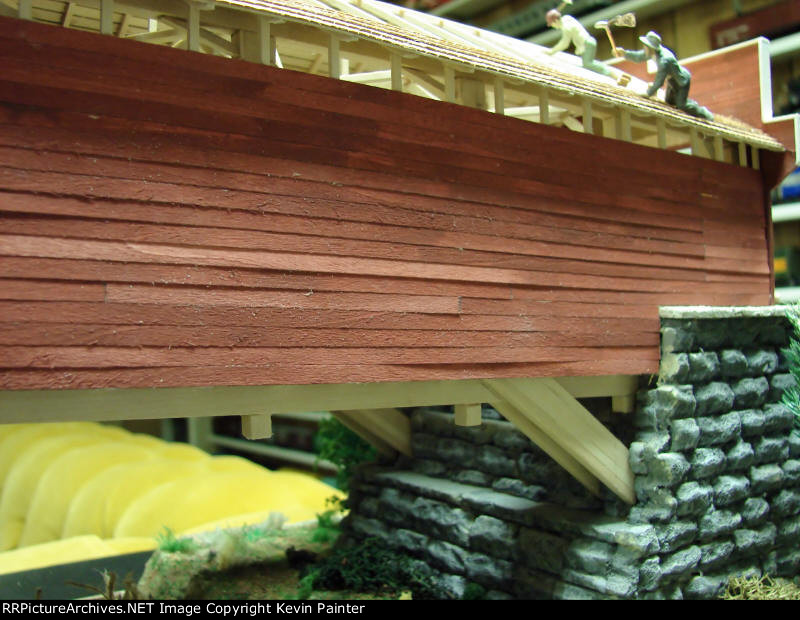Jim's covered bridge model detail