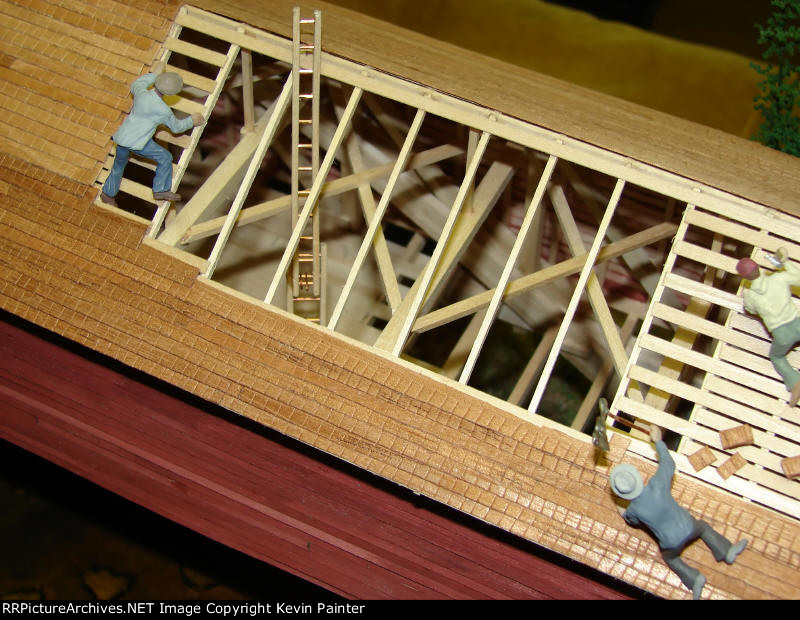 Jim's covered bridge model detail