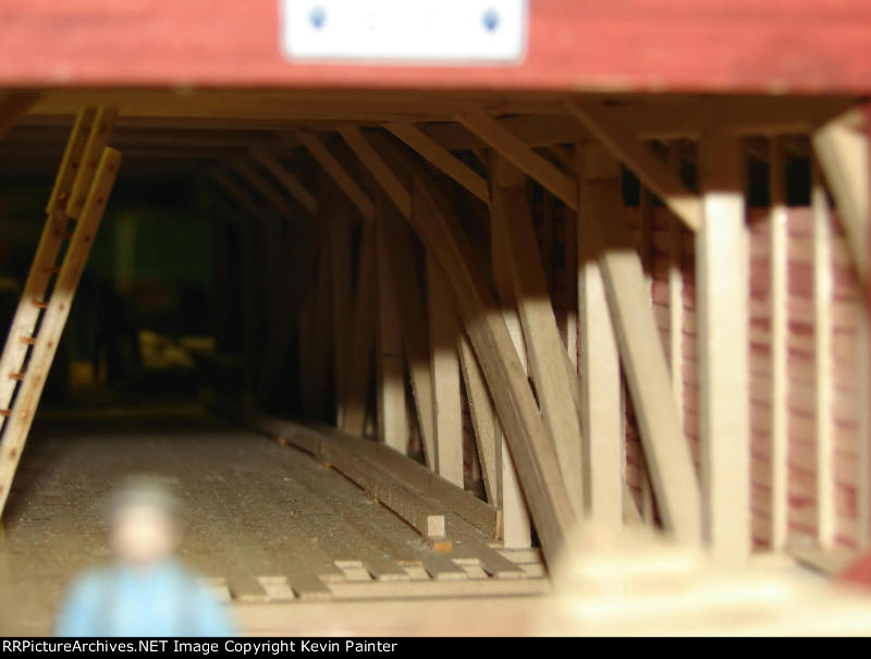 Jim's covered bridge model detail