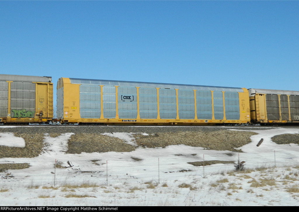 CSX Box Car Logo Auto Rack With New Doors