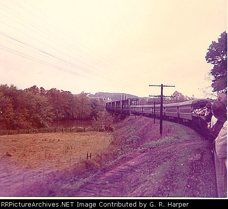 Autumn Leaf Special approaches Nine-Mile Bridge at Mt. Athos below ...
