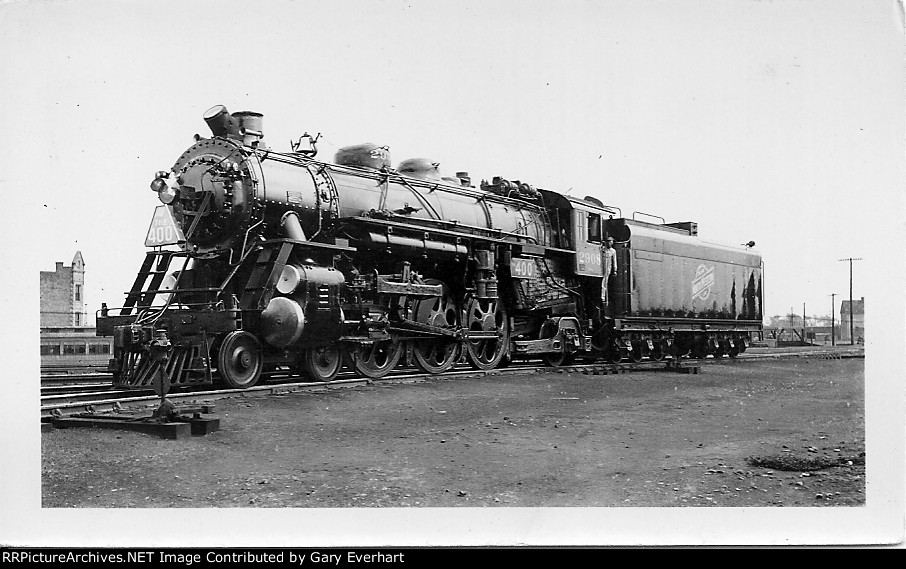 Chicago & Northwestern 4-6-2 #2908 with a rare "Sky Spotlight"
