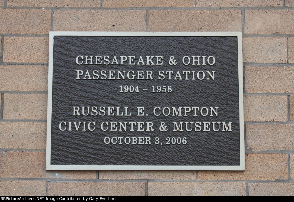 C&O Commemorative Plaque
