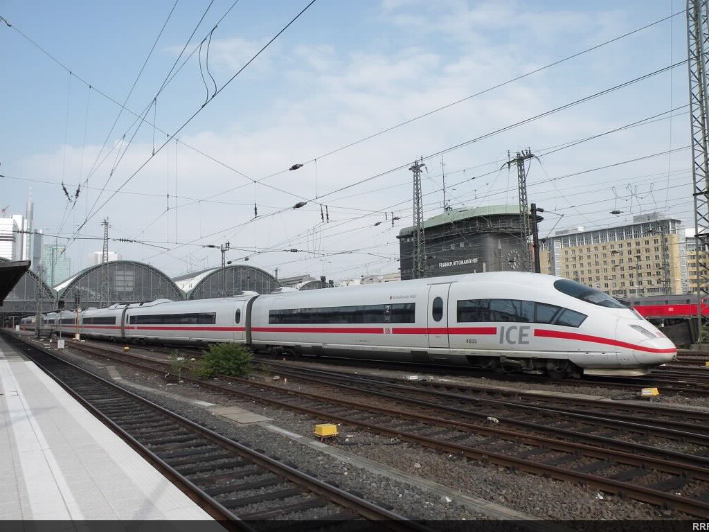 ICE 3 leaving Frankfurt.