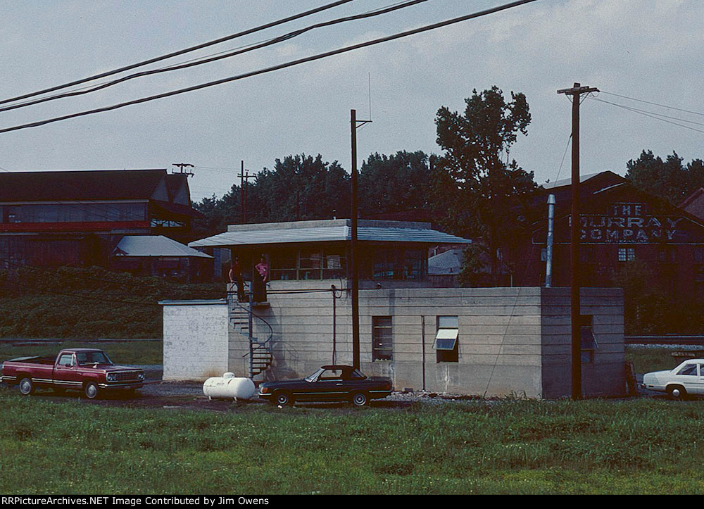The Howell Tower crew watching me watch them.