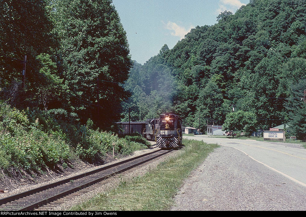 An eastbound coal train on the old Interstate.
