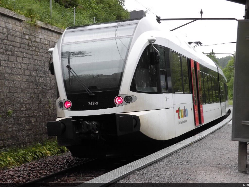 Thurbo Stadler GTW EMU at the Rheinfall station.