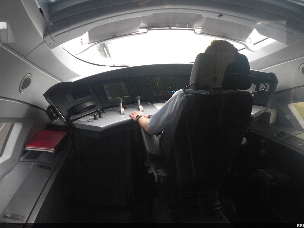 The awesome cab view section of the ICE 3.