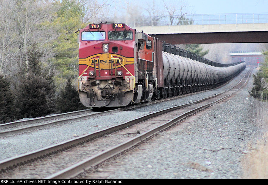 Southbound crude oil train K042 on the main at MP 130.8 awaiting ...