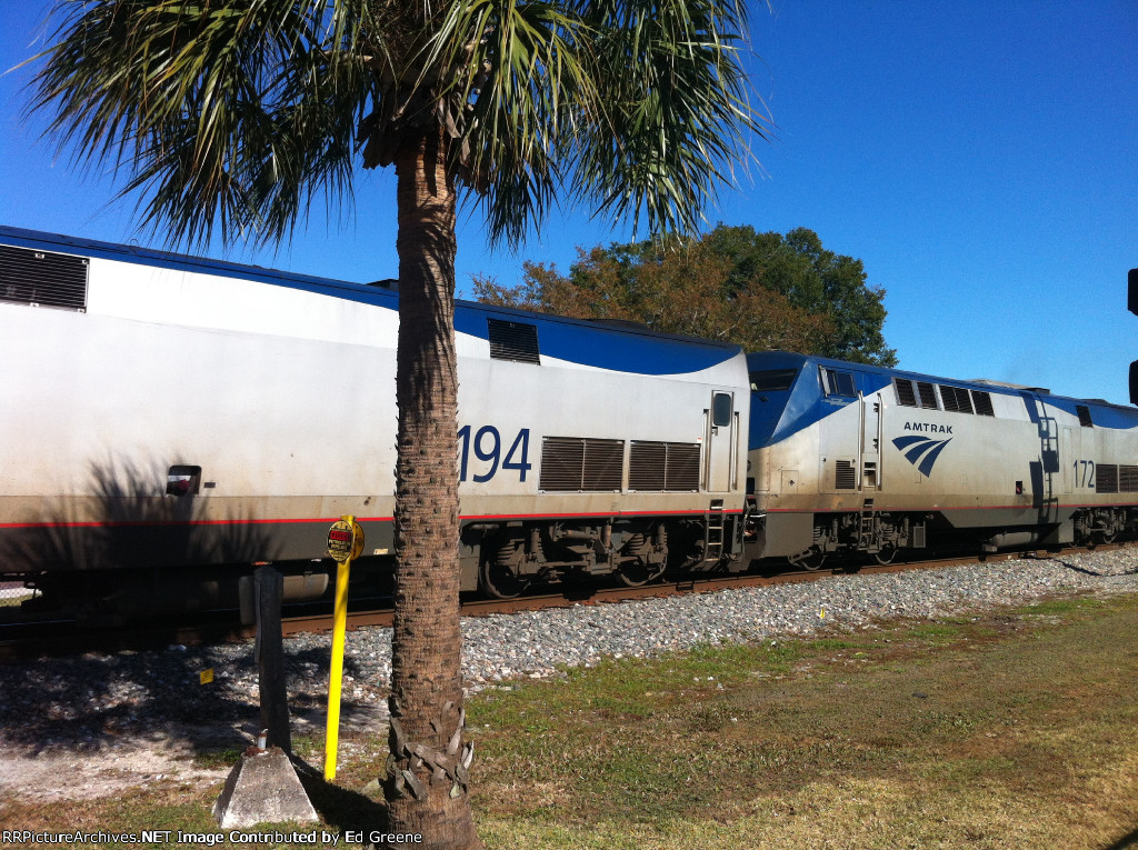 2013-12-19 Amtrak Silver Star through Plant City Florida Train Viewing ...