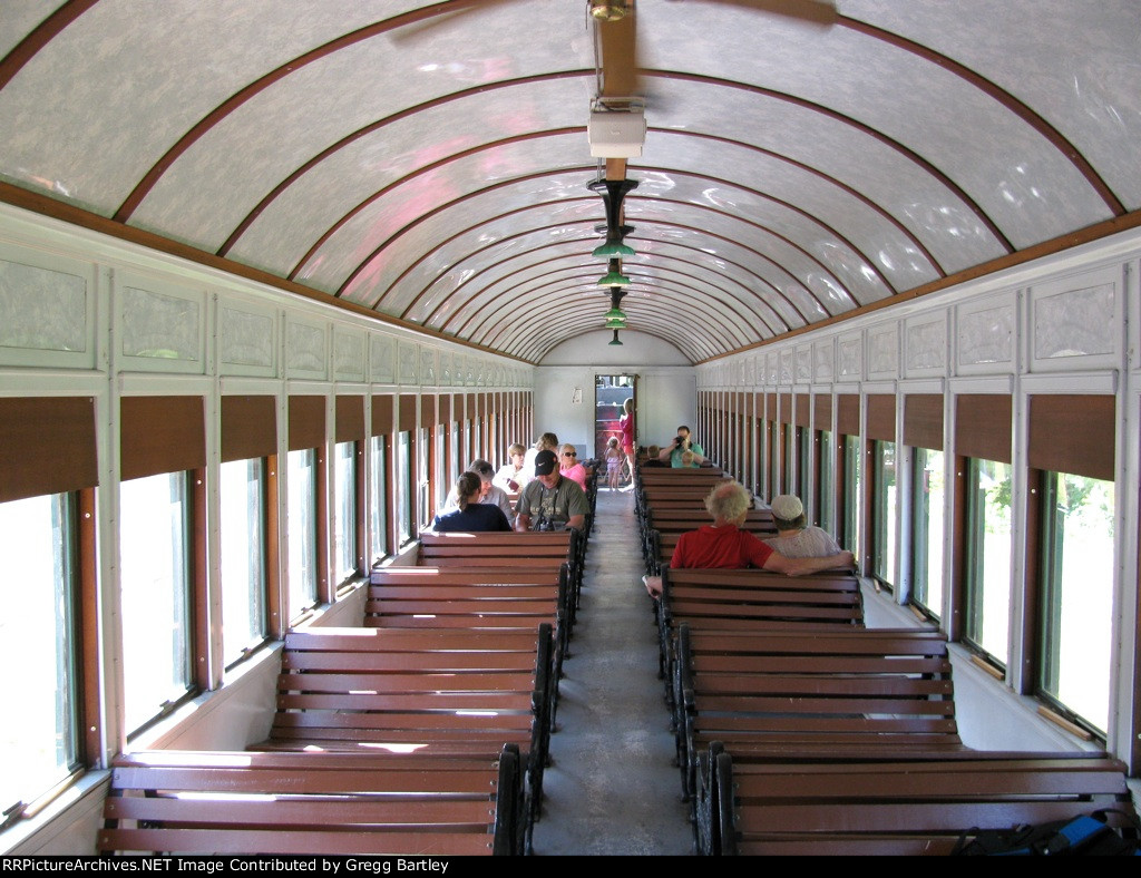 Inside the coach on the way to Mineral, Mt. Rainier Scenic RR