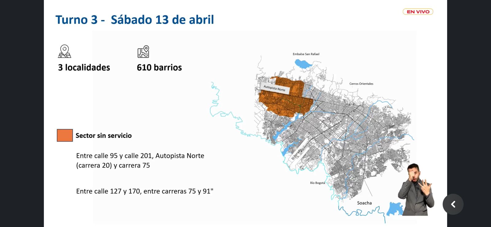 Racionamiento de agua en Bogotá: programación de la suspensión del servicio