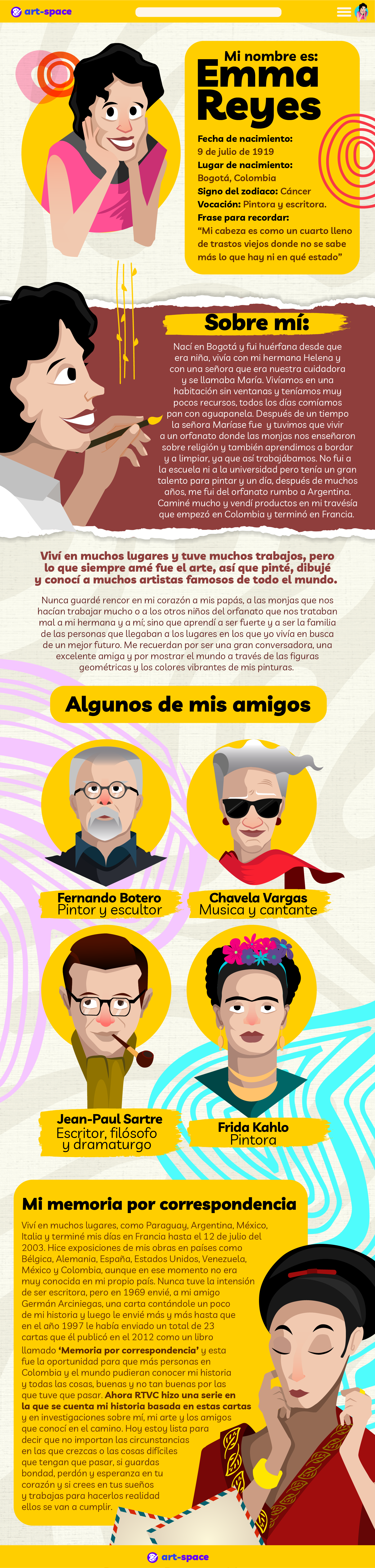 Mi pequeña biografía ilustrada: Emma Reyes | Mi Señal