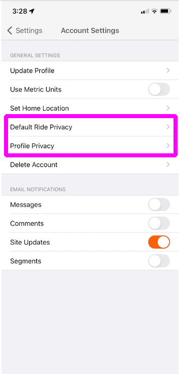 Privacy Settings – Ride with GPS Help Center