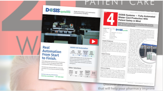 RXinsider | DOSIS Systems — Fully-Automated Blister Card Production...