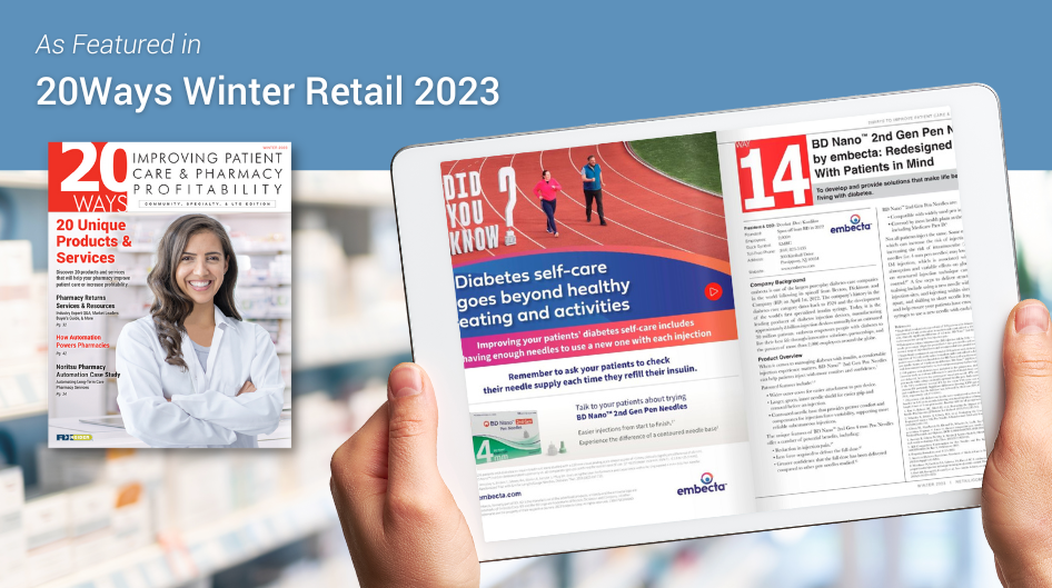 RXinsider | BD Nano™ 2nd Gen Pen Needles by embecta: Redesigned...