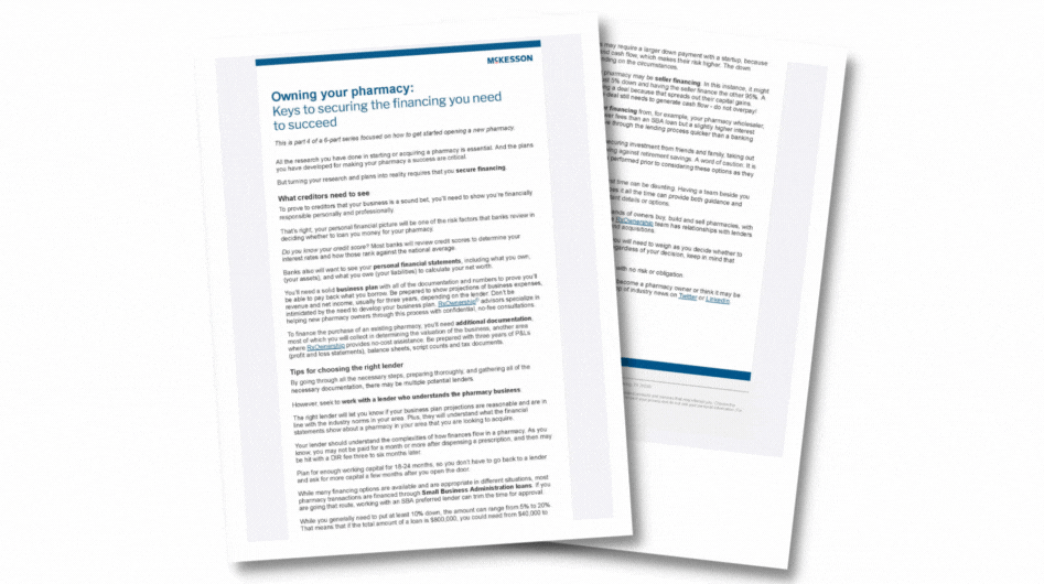 RXinsider | Owning your pharmacy: Keys to securing the financing...