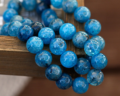 Blue Rutilated Quartz Round 12mm - Lima Beads