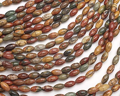 Red Creek Jasper Rice 16x8mm - Lima Beads